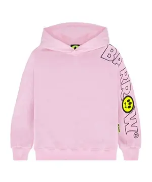 BARROW Logo-print Hoodie - Pink