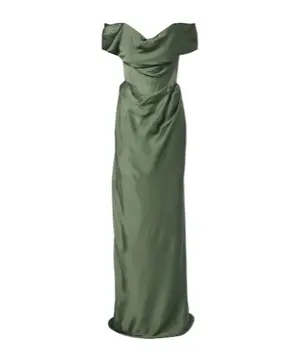 VIVIENNE WESTWOOD Nova Cocotte Draped Satin Bustier Gown - Green