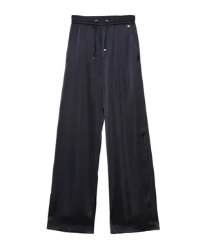 Herno Wide-leg Drawstring Satin Trousers