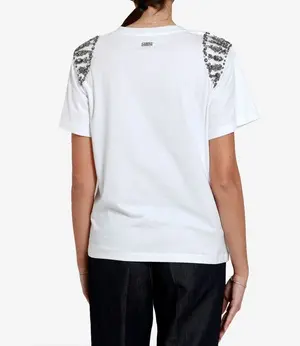 Alberta Ferretti Embellished Shoulder T-shirt