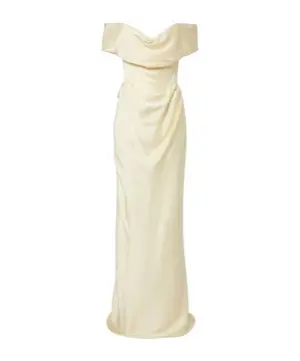 VIVIENNE WESTWOOD Nova Cocotte Draped Satin Bustier Gown - Nude