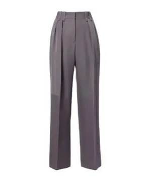 JIL SANDER Pleated Wool Wide-leg Pants - Black