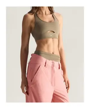 Adidas By Stella McCartney Asmc Jersey Sports Bra - Brown Moss
