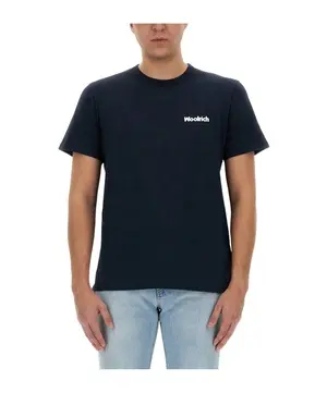Woolrich Logo Detailed Crewneck T-shirt - Black