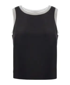 Herno Crewneck Tank Top - Black