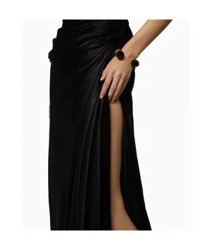 Nina Ricci Long Asymmetric Satin Dress