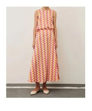 Marella Flared Midi Skirt With All-over Print