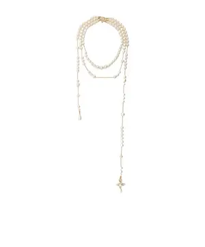 VIVIENNE WESTWOOD Broken Pearl Necklace - Yellow