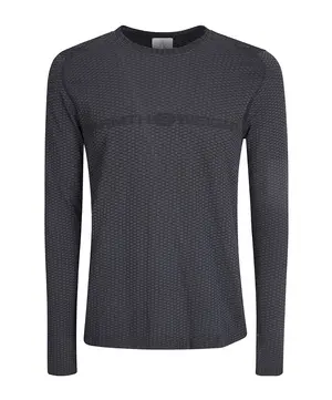 ROA Striped Long-sleeve Crewneck T-shirt - Black