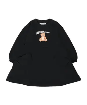Moschino Teddy Bear" Graphic Long Sleeve Dress
