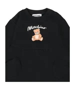 Moschino Teddy Bear" Graphic Long Sleeve Dress