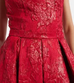 SAFIYAA LONDON Asher Floral Jacquard Midi Dress