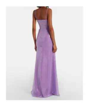 David Koma Sequined Corset Gown