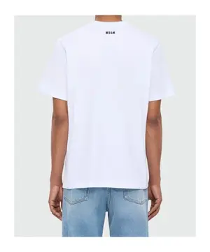 MSGM Patch Detailed Jersey T-shirt