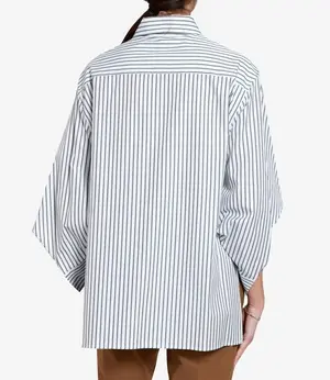 Erika Cavallini Lapel Vertical Pattern Shirt