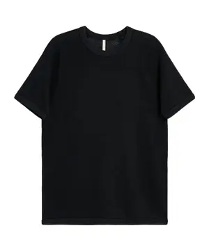 SUNFLOWER T-shirt Girocollo In Rete - Black