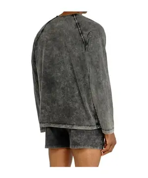 DIESEL® Cotton Pijama Top With Logo Patch