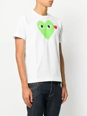 Play Comme Des Garcon Crew Neck Short Sleeve T-shirt