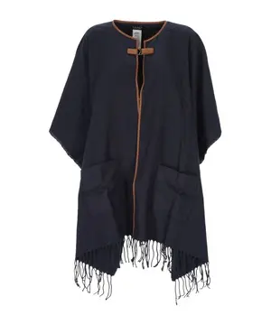 Ralph Lauren Fringed Cape - Black