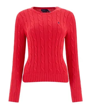 Polo Ralph Lauren Pony Embroidered Crewneck Jumper - Red