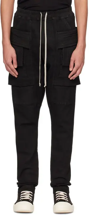 Rick Owens Creatch Cargo Trousers - Black