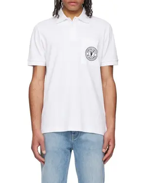 Versace Logo Patch Polo Shirt