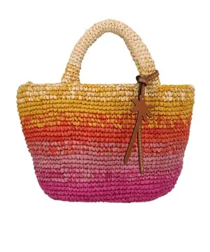Manebí Woven Raffia Shoulder Bag - Multicolor
