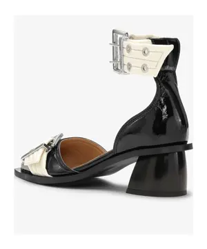 GANNI Buckled Open Cut Pumps