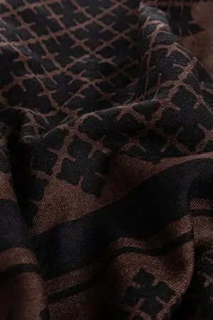 BY MALENE BIRGER Julee Graphic-pattern Scarf - Black