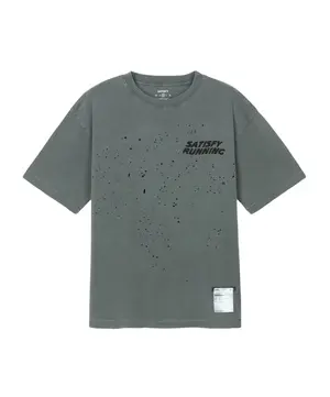 Satisfy Mothtech Distressed Logo T-shirt - Gray