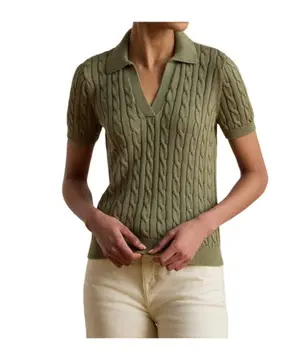 Ralph Lauren Ribbed Knit Polo Shirt