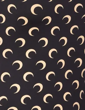 MARINE SERRE Moon Print Jersey Square Neck Long Sleeve Top