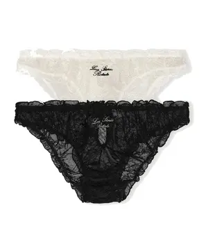 ROTATE BY BIRGER CHRISTENSEN X Love Stories Lace Bow Briefs - Black