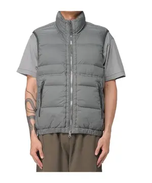 Stone Island Stand Collar Down Vest - Grey