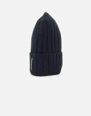 Emporio Armani Ribbed Wool Beanie