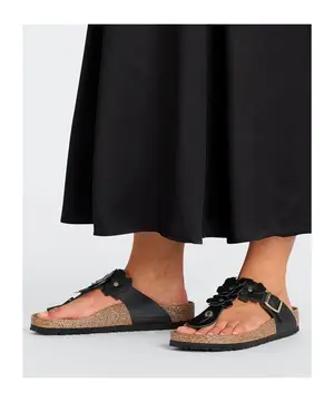 BIRKENSTOCK Gizeh Flower Embellished Slippers