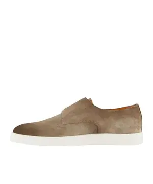 Santoni Buckle Fastened Almond Toe Loafers