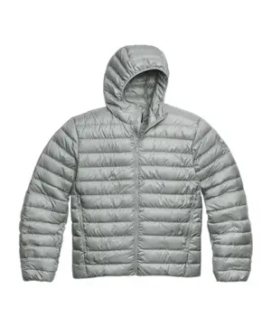 Canada Goose Stratus Hooded Quilted Jacket With Tonal Logo - Layer Grey