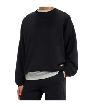 DIESEL® Peached Raw-hem Cotton Sweatshirt