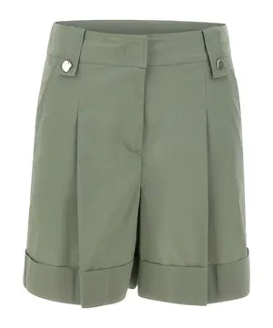 Liu Jo Pleated Turn-up Shorts - Gray