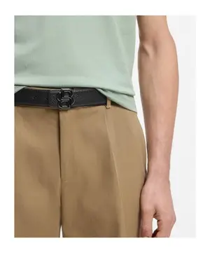 Hugo Boss Reversible Italian Leather Belt With Double B Monogram Buckle