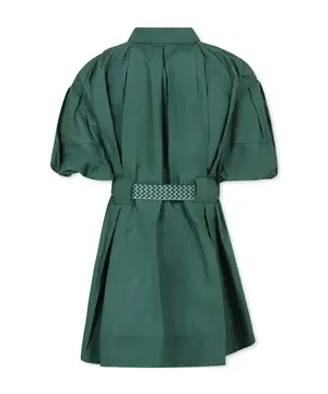 LANVIN PETITE Short Sleeve Collared Dress With Waist Straps