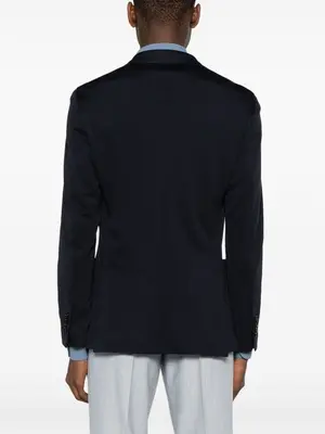 LARDINI Single-breasted Wool-blend Blazer