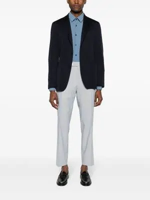 LARDINI Single-breasted Wool-blend Blazer