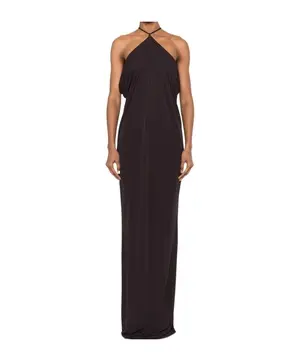 Alberta Ferretti Halter Neck Maxi Dress