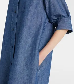 JIL SANDER Cotton Chambray Shirt Dress