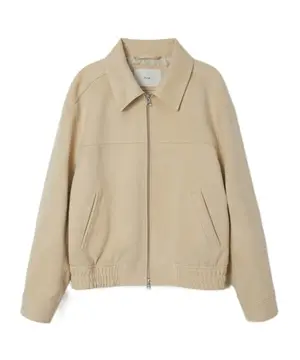 DUNST Long-sleeve Bomber Jacket - Beige