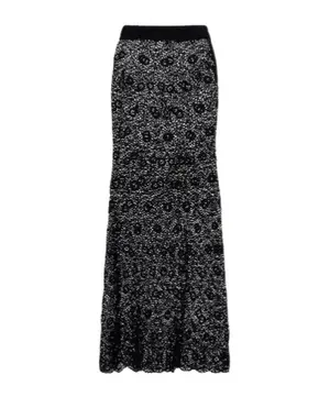 NILI LOTAN Nika Crochet Cotton Maxi Skirt - Black