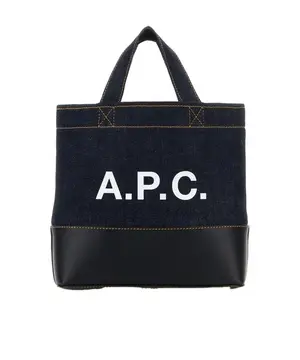 A.p.c. Denim Mini Axel Tote Bag - Black