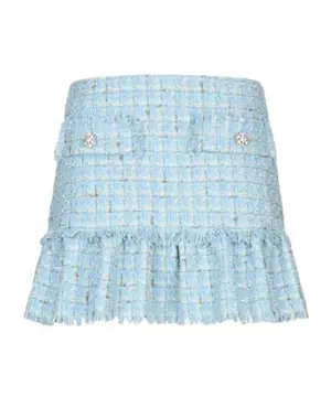 Liu Jo Ruffled Mini Skirt - Light Blue
